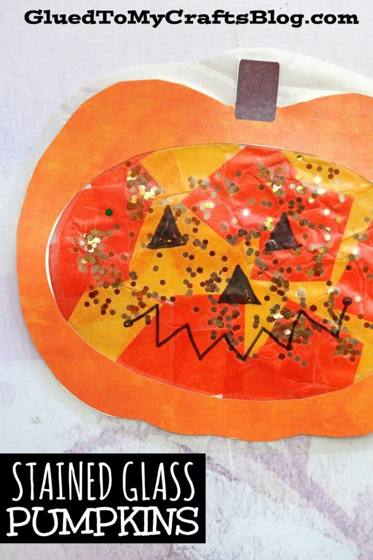 Stained Glass Pumpkin Craft Idea For Fall