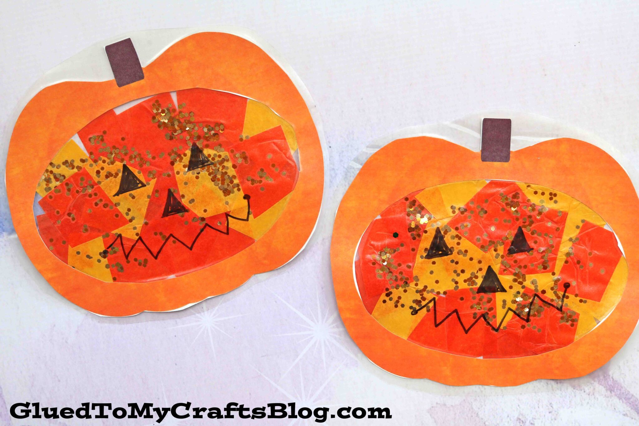 Stained Glass Pumpkin Craft Idea For Fall