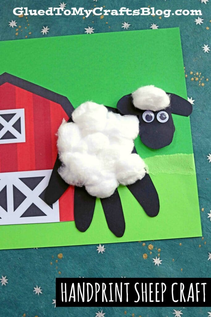 Paper Handprint Baby Sheep Keepsake
