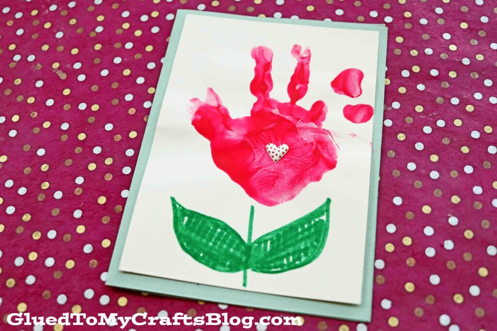 Painted Handprint Flower Cards