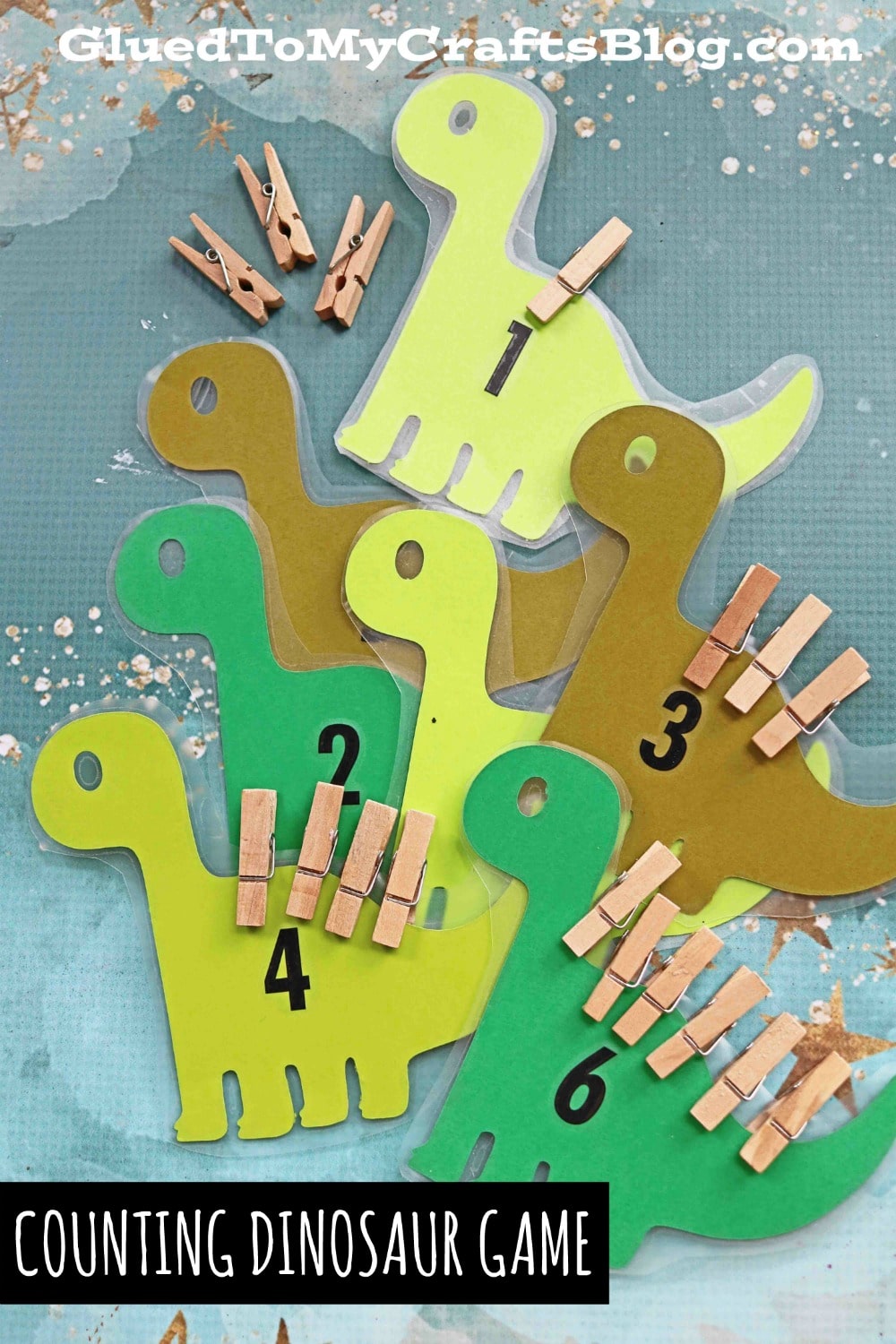 DIY Counting Dinosaur Spike Game