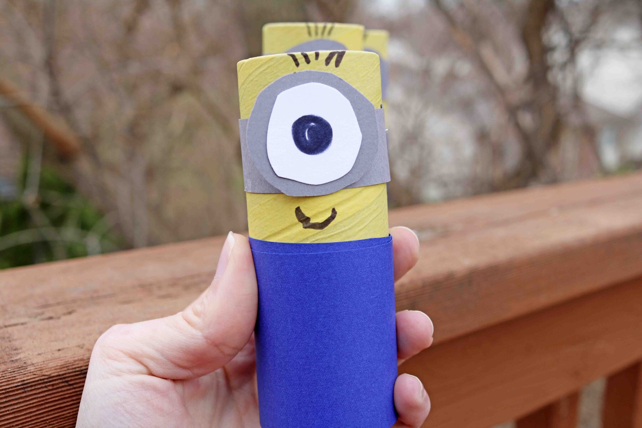 Cardboard Tube Minion Craft