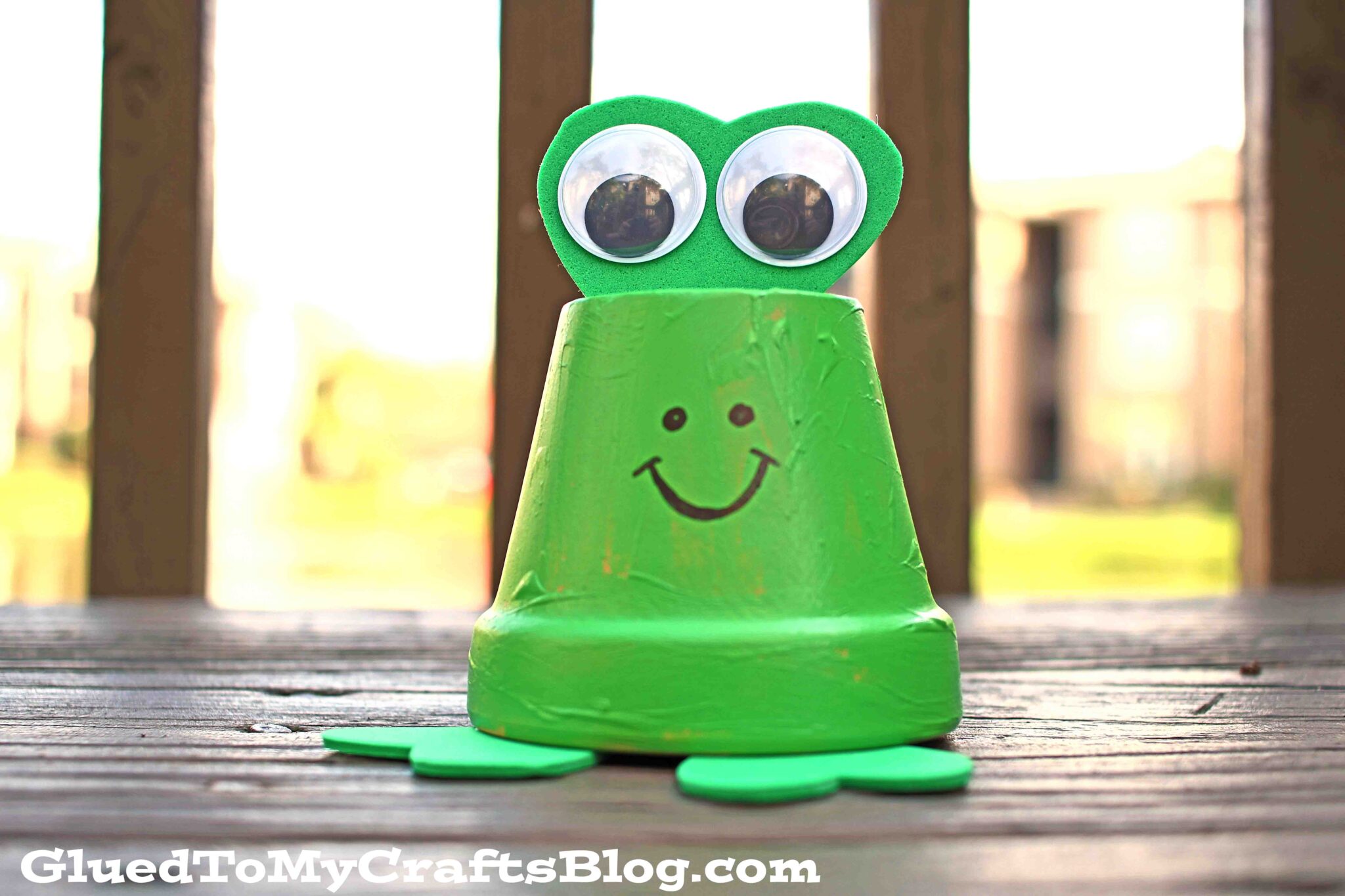 Flower Pot Frog Craft Idea