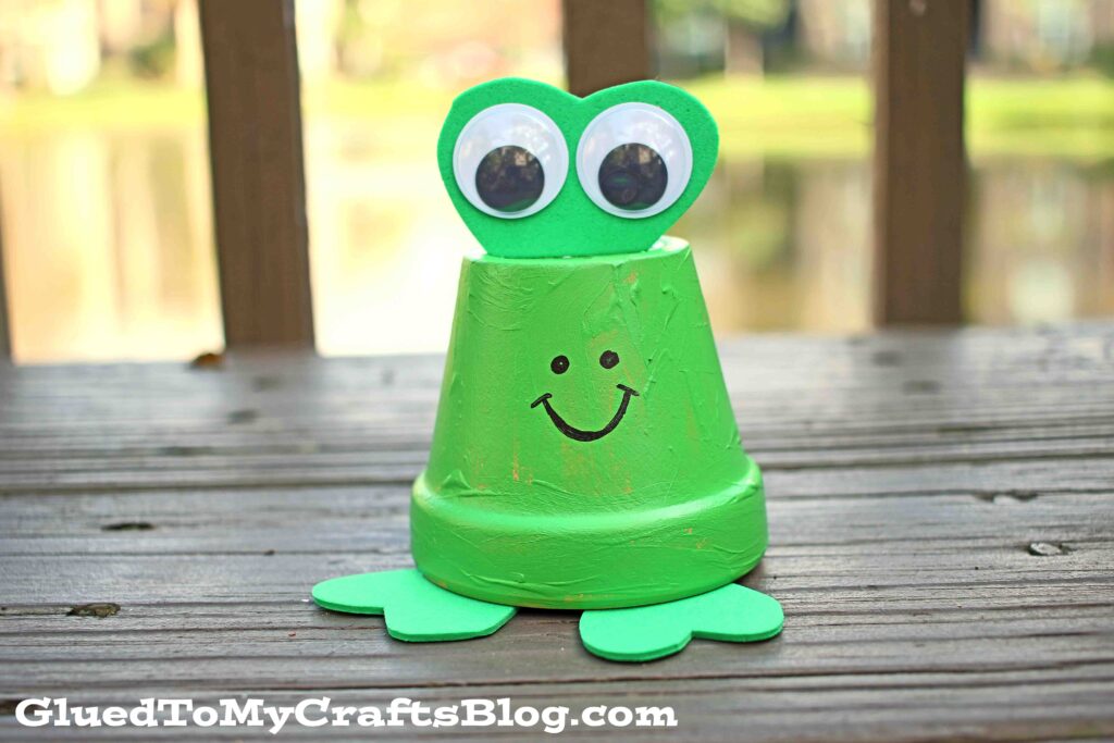 Flower Pot Frog Craft Idea