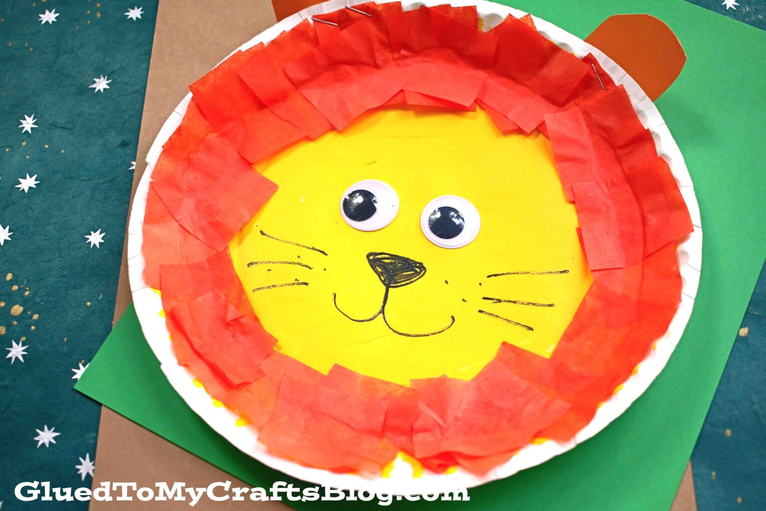 Tissue Paper & Paper Plate Lion Craft