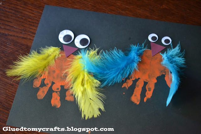 Footprint & Handprint Wacky Birds