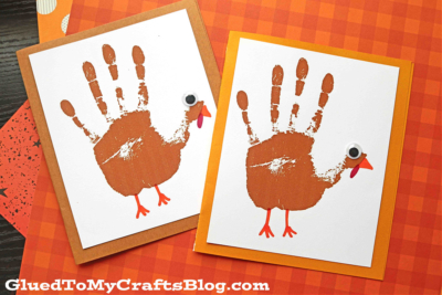 Handprint Turkey Card Craft Idea For Thanksgiving
