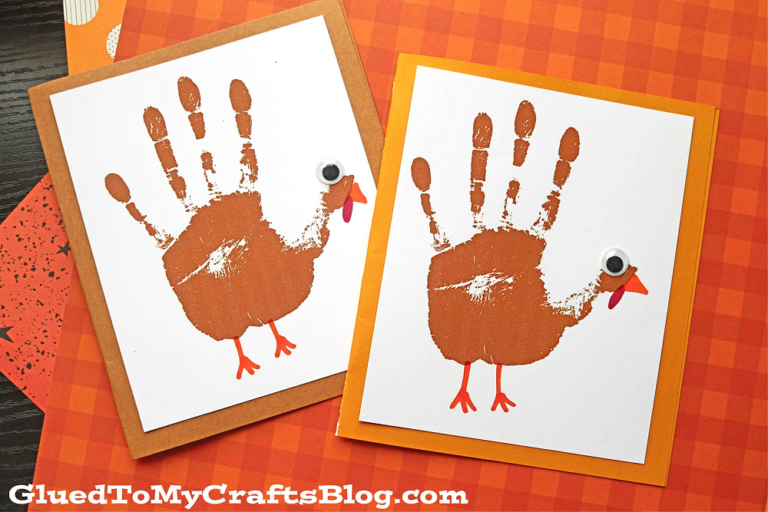 Handprint Turkey Card Craft Idea For Thanksgiving