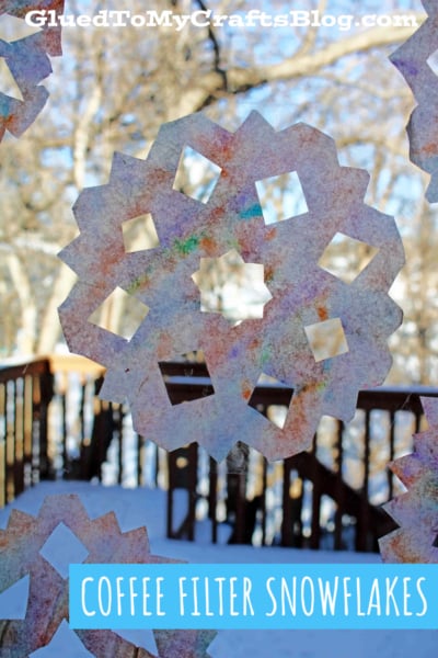Coffee Filter Snowflake Craft Idea