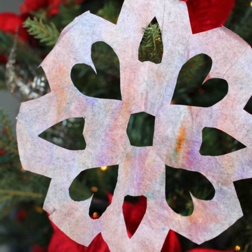 Coffee Filter Snowflake Craft Idea