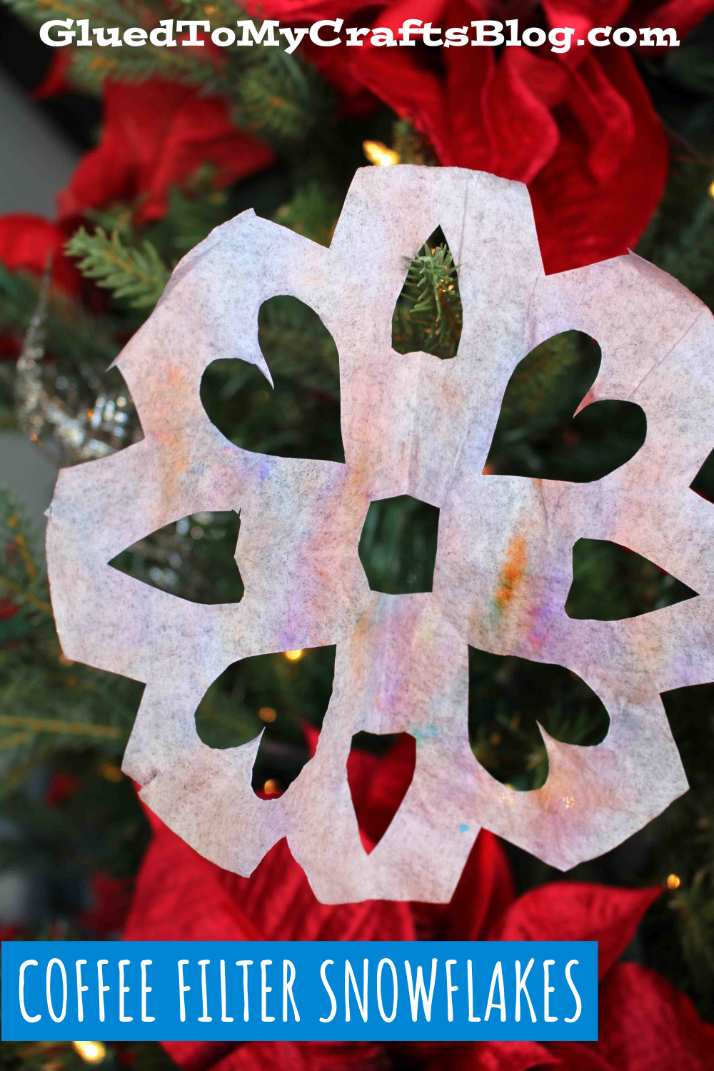 Colorful Coffee Filter Snowflakes