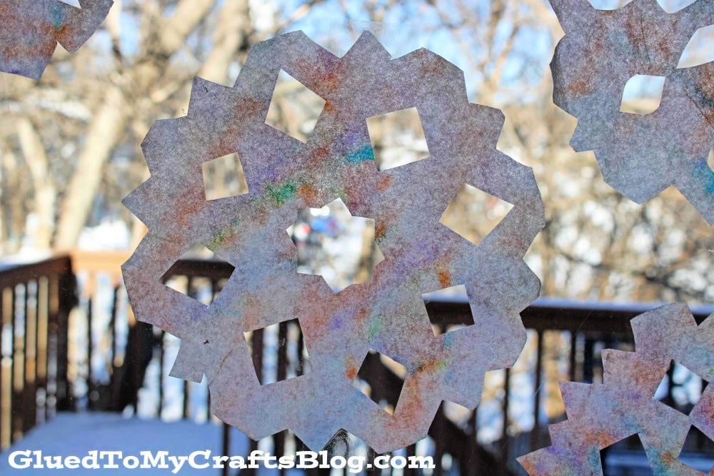Coffee Filter Snowflake Craft Idea
