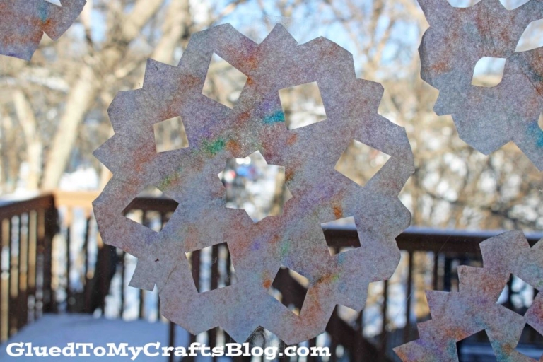Coffee Filter Snowflake Craft Idea