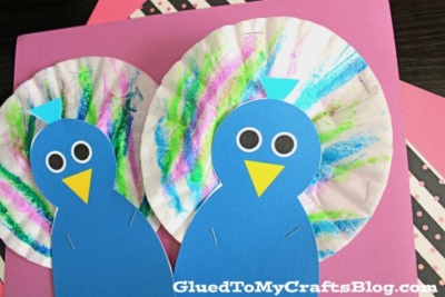 Tye Dye Colored Coffee Filter Peacock Craft Idea