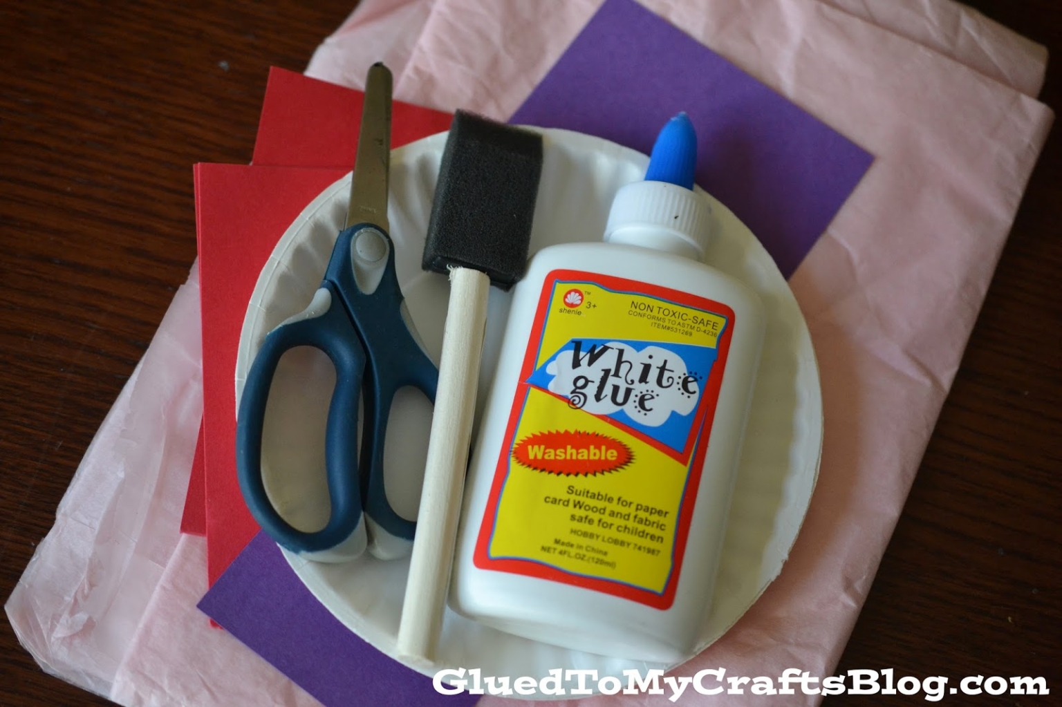 Tissue Paper & Paper Plate Cupcake Craft