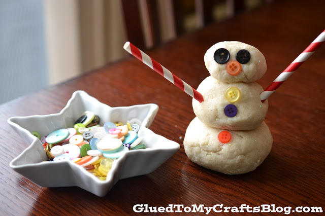 Homemade Snowman Playdough