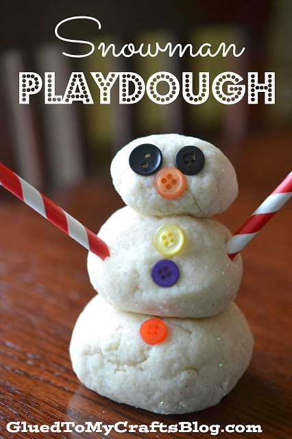 Homemade Snowman Playdough