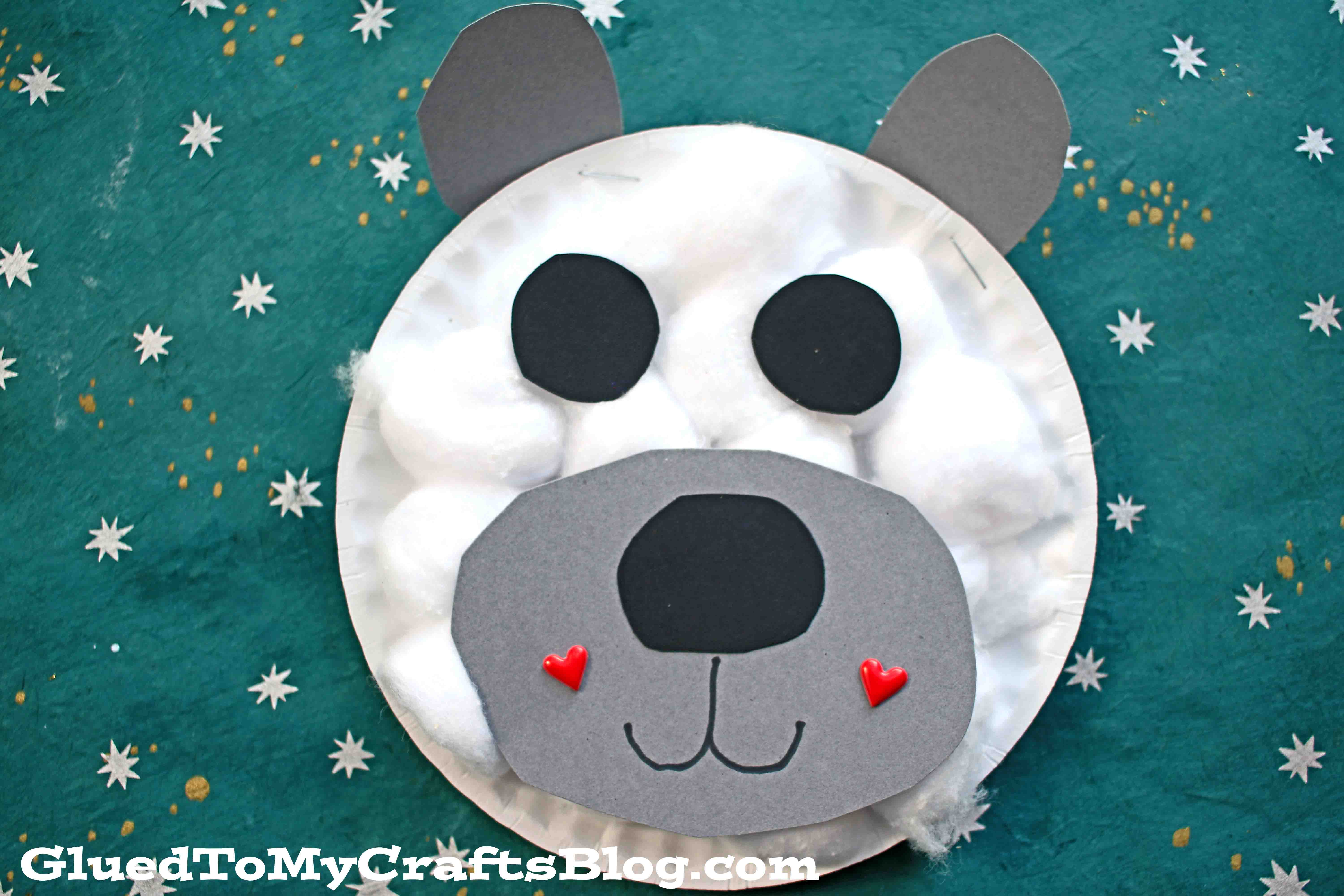 Paper Plate Polar Bear Craft Idea For Winter