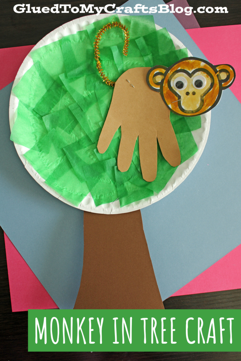 Handprint Monkey In A Tree Craft