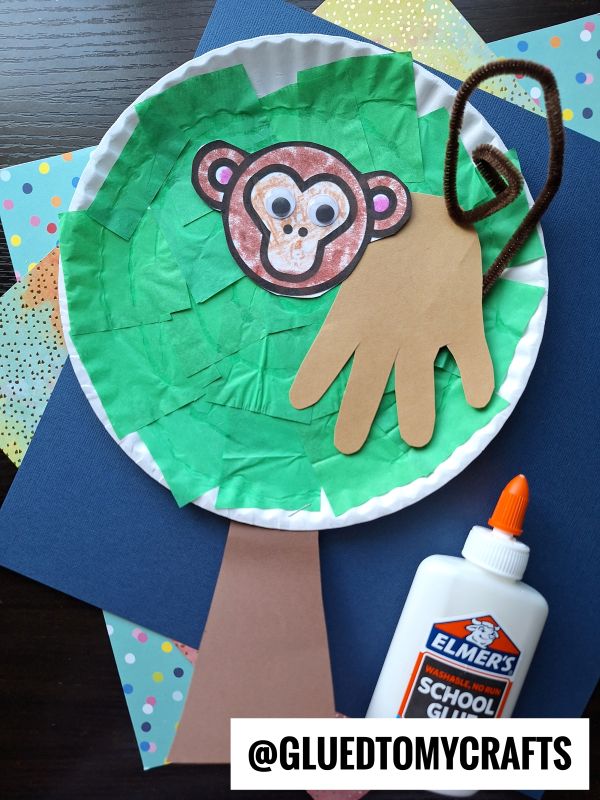 Handprint Monkey In A Tree Craft