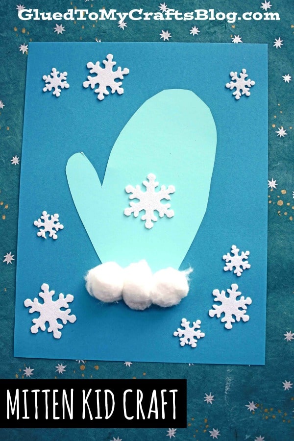 Toddler Made Paper Mitten Craft