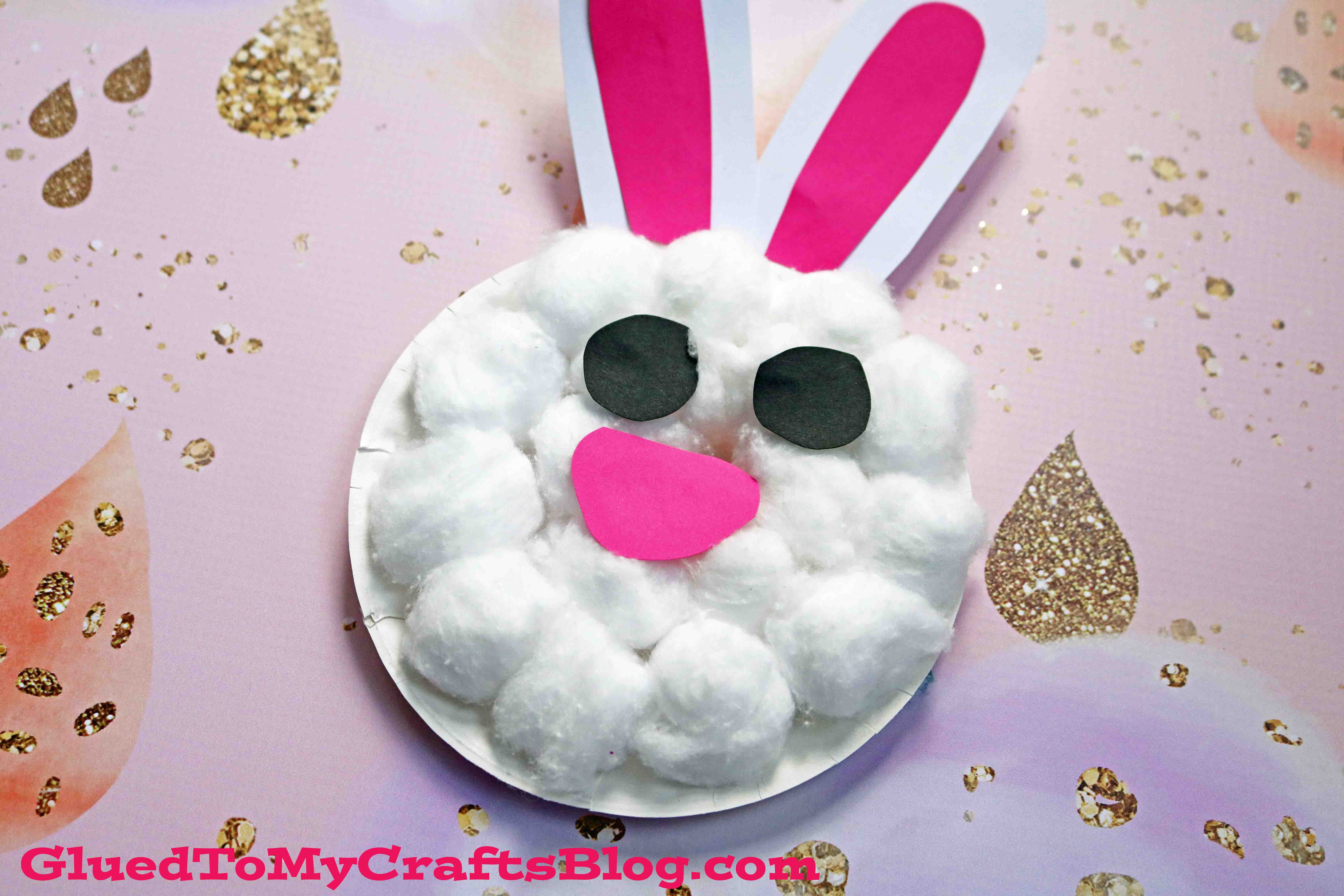 Paper Plate & Cotton Ball Bunny