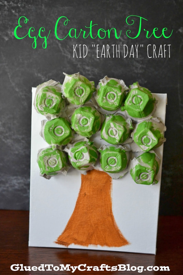 Recycled Egg Carton Tree Canvas