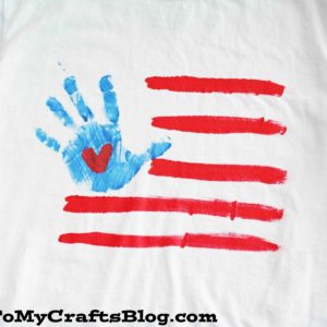 DIY Handprint Flag Patriotic Shirt