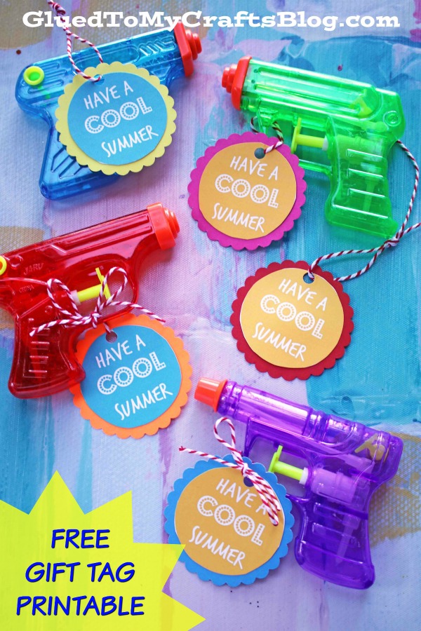 Have A Cool Summer - Squirt Gun Gift Tags Printable
