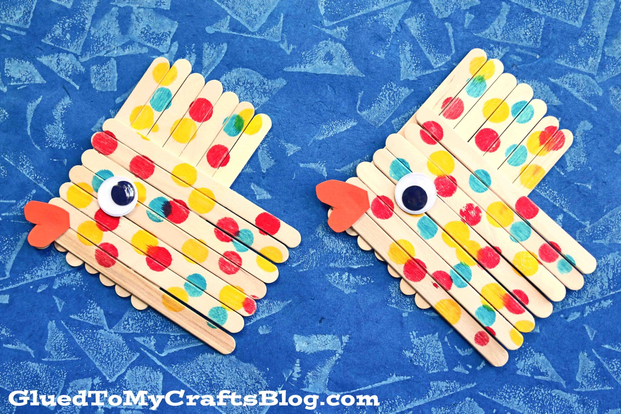 Popsicle Stick & Polka Dot Fish Craft for Summer