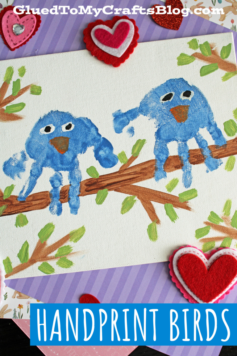 Handprint Birds On A Branch Canvas