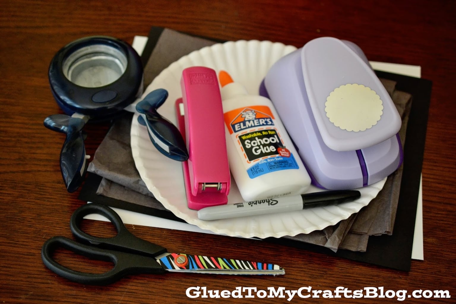 Tissue Paper & Paper Plate Raccoon Craft