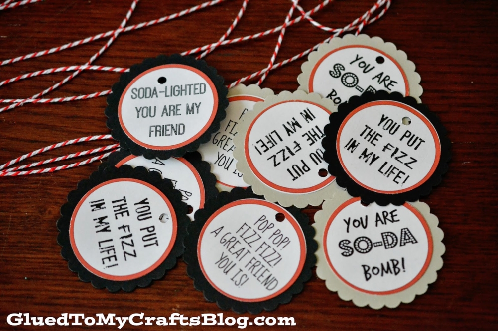 Soda Bottle Gift Tag Printable Landing Page