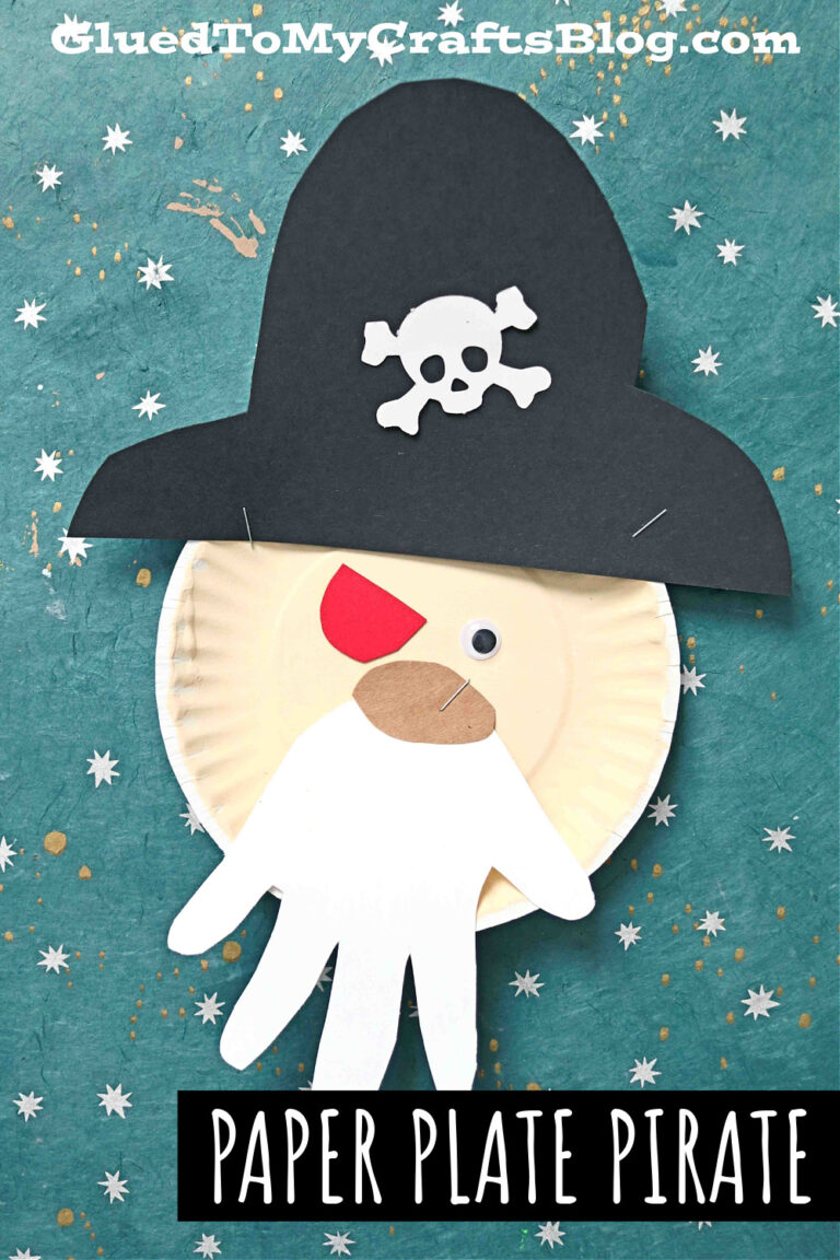 Paper Plate Pirate w/Handprint Beard Craft Idea