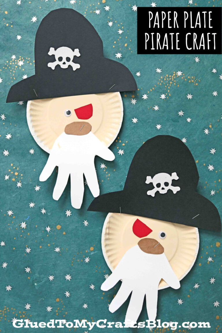 Paper Plate Pirate w/Handprint Beard Craft Idea