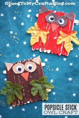 Popsicle Stick Owl Craft Idea For Fall
