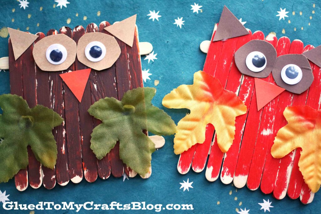 Popsicle Stick Owls