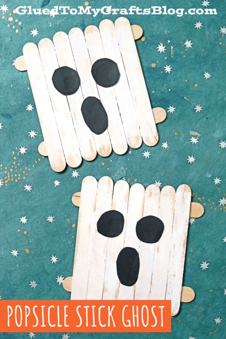 Popsicle Stick Ghost Craft Idea For Halloween