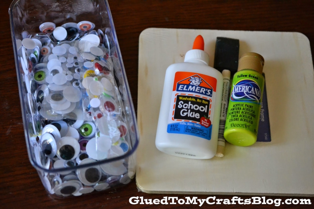 Eyeball Covered Picture Frame Craft Idea