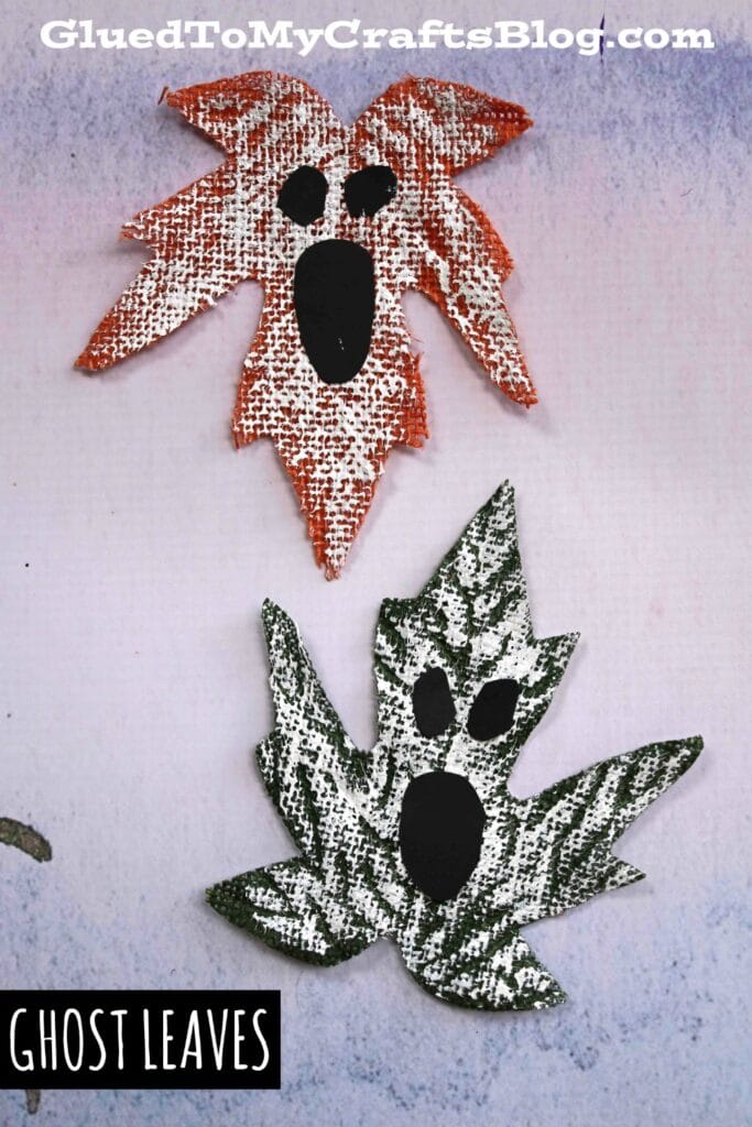 Painted Ghost Leaves - Halloween Craft Activity For Kids