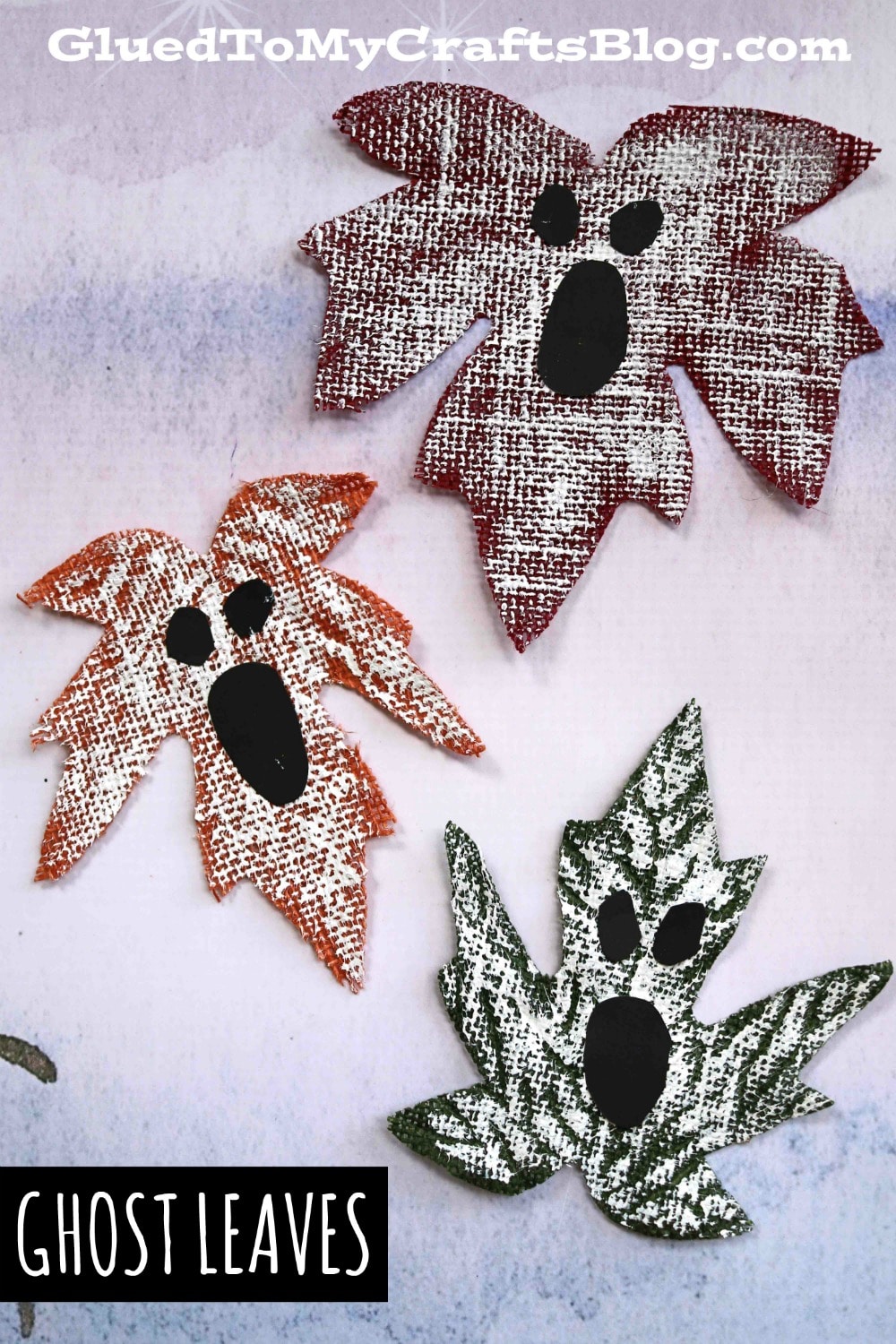 Painted Ghost Leaves - Halloween Craft Idea