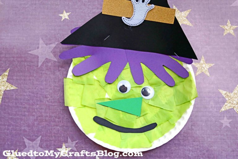 Paper Plate Halloween Witch Craft