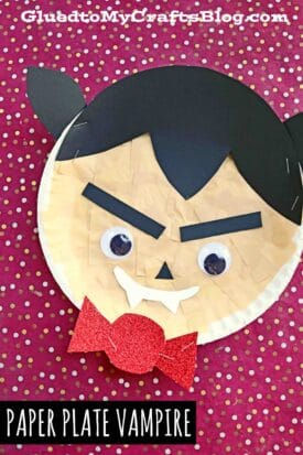 Paper Plate Vampire Craft Idea For Halloween