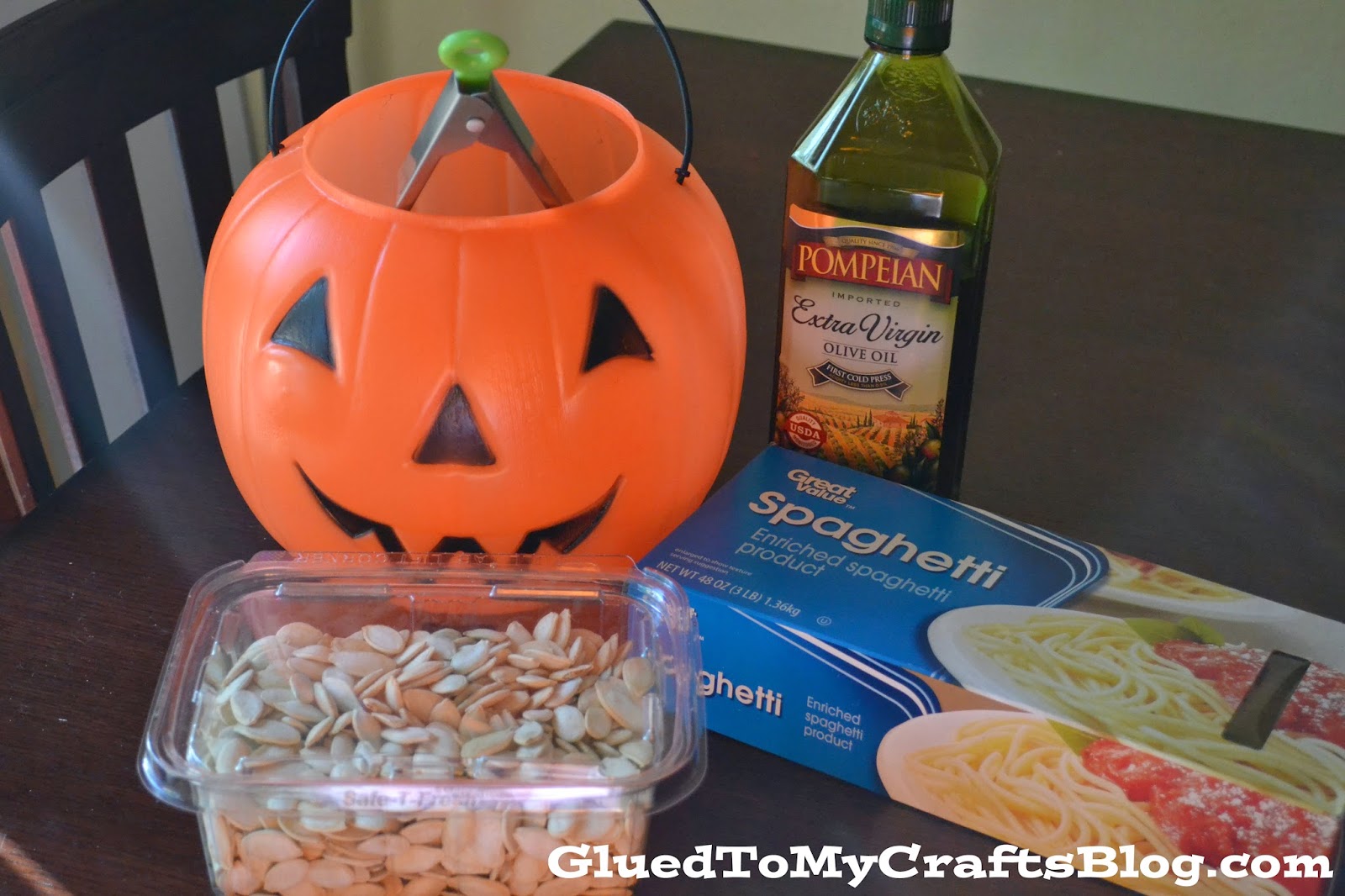 Pumpkin Guts Sensory Bin Idea