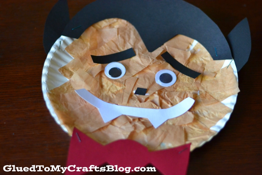 Paper Plate Vampire Craft Idea For Halloween