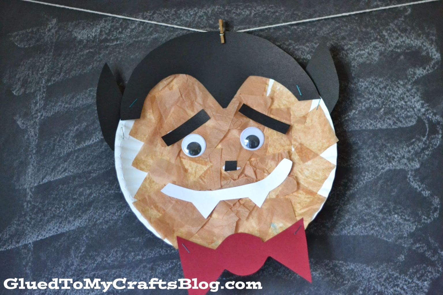 Paper Plate Vampire Craft Idea For Halloween