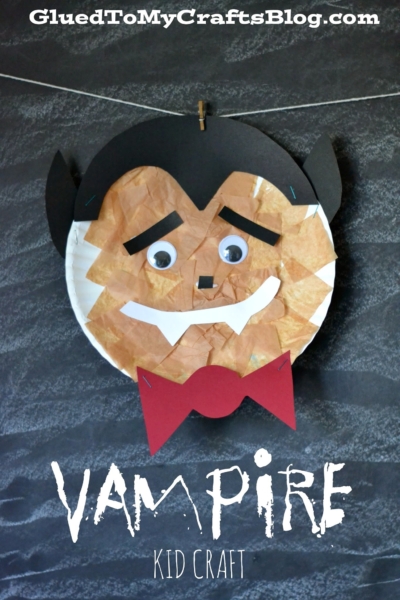 Paper Plate Vampire Craft Idea For Halloween