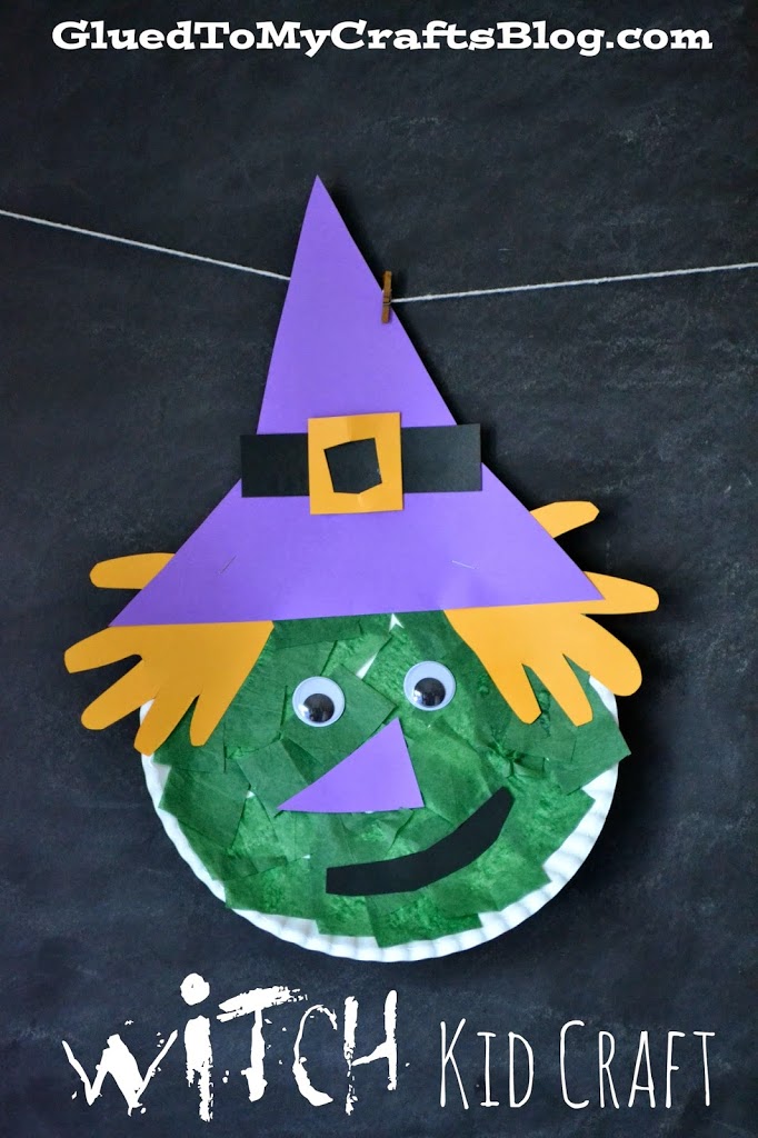 Paper Plate Halloween Witch