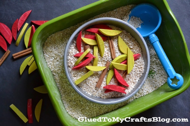 Apple Pie Themed Sensory Bin