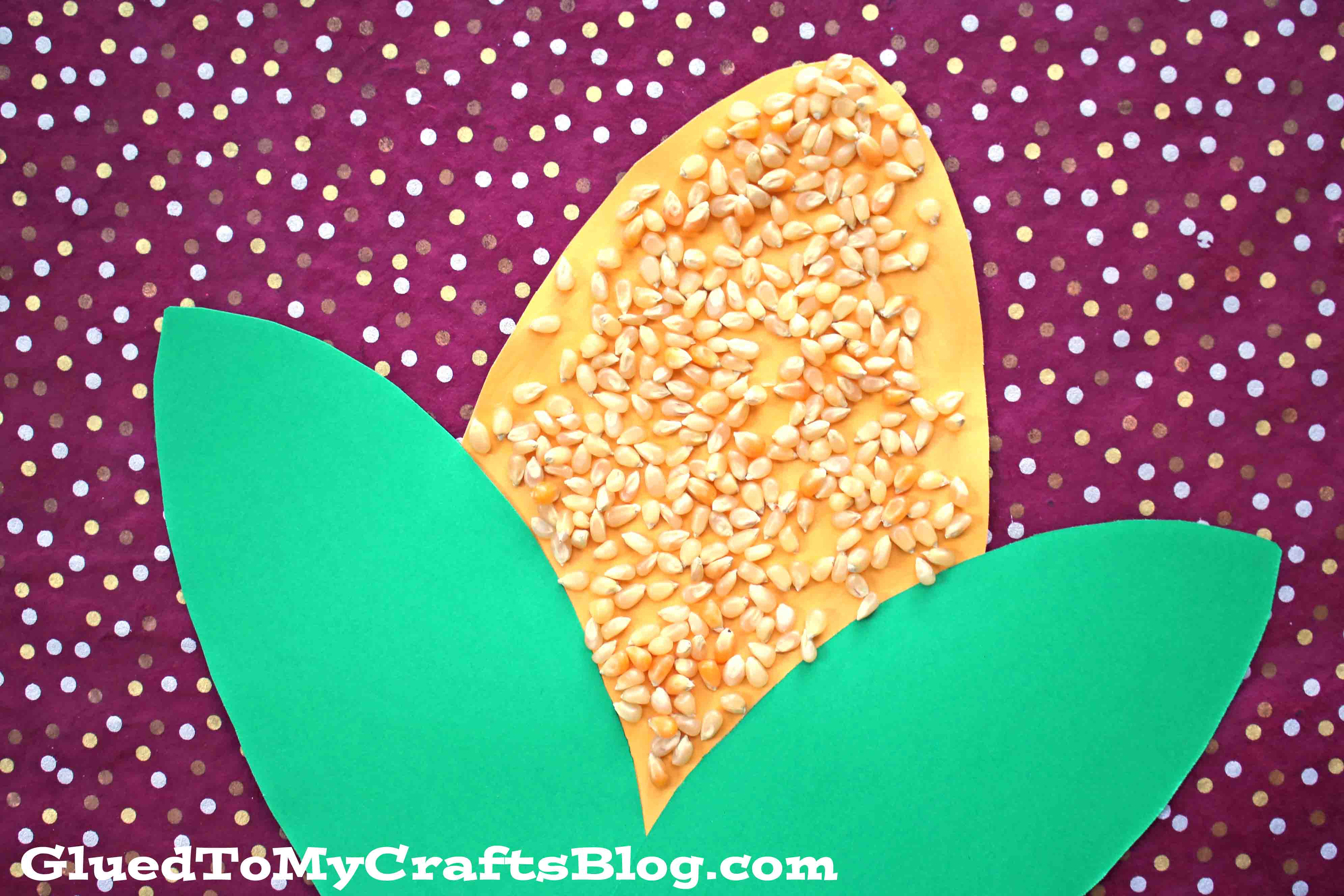 Popcorn Kernel Corn On The Cob Craft